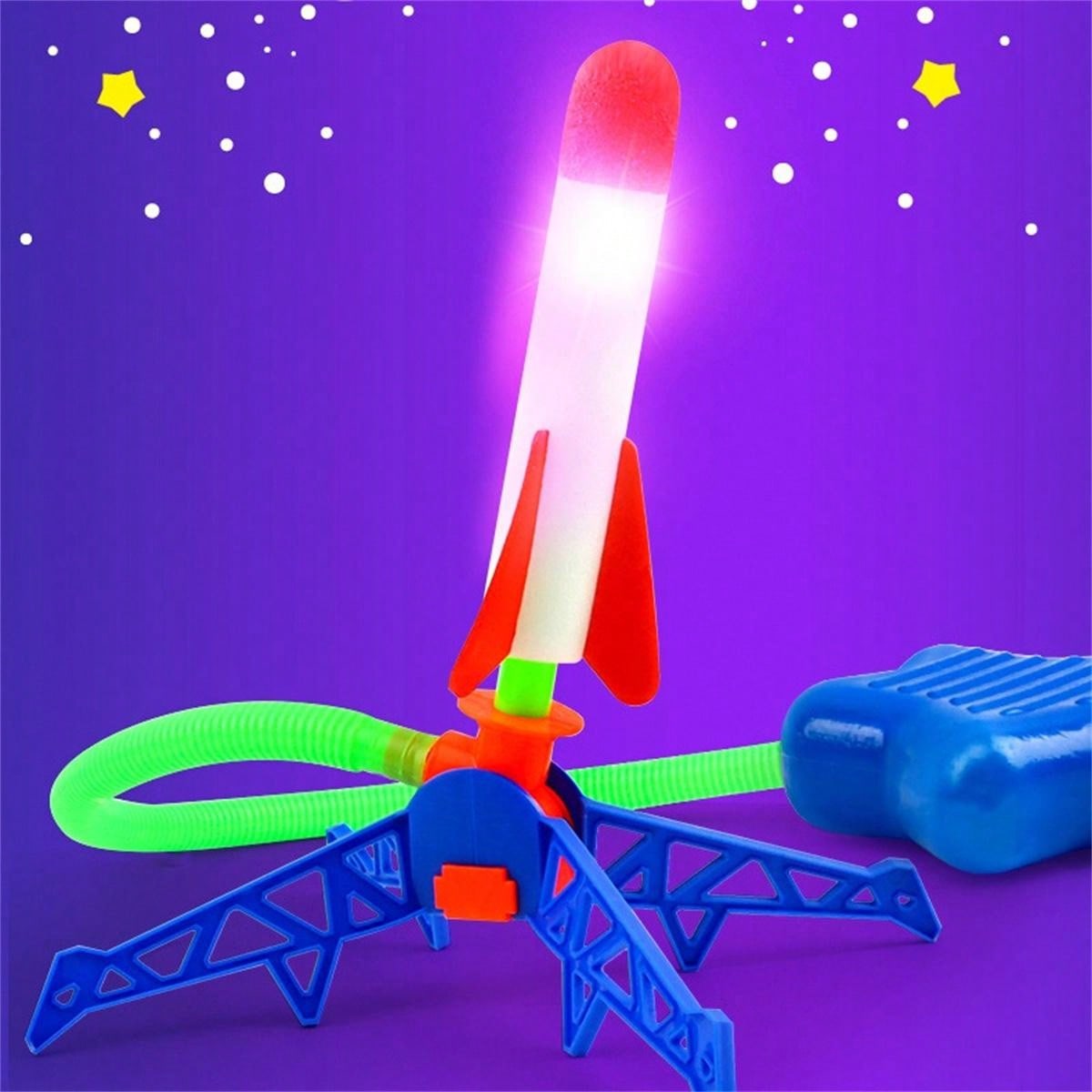 1pc Rocket Kit Featuring Light-up Rocket, Adjustable Launch Stand And 3 ...