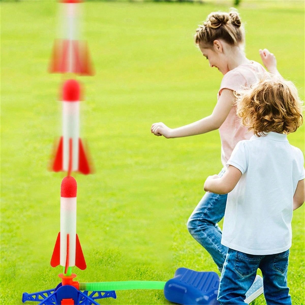 1pc Rocket Kit Featuring Light-up Rocket, Adjustable Launch Stand And 3 ...