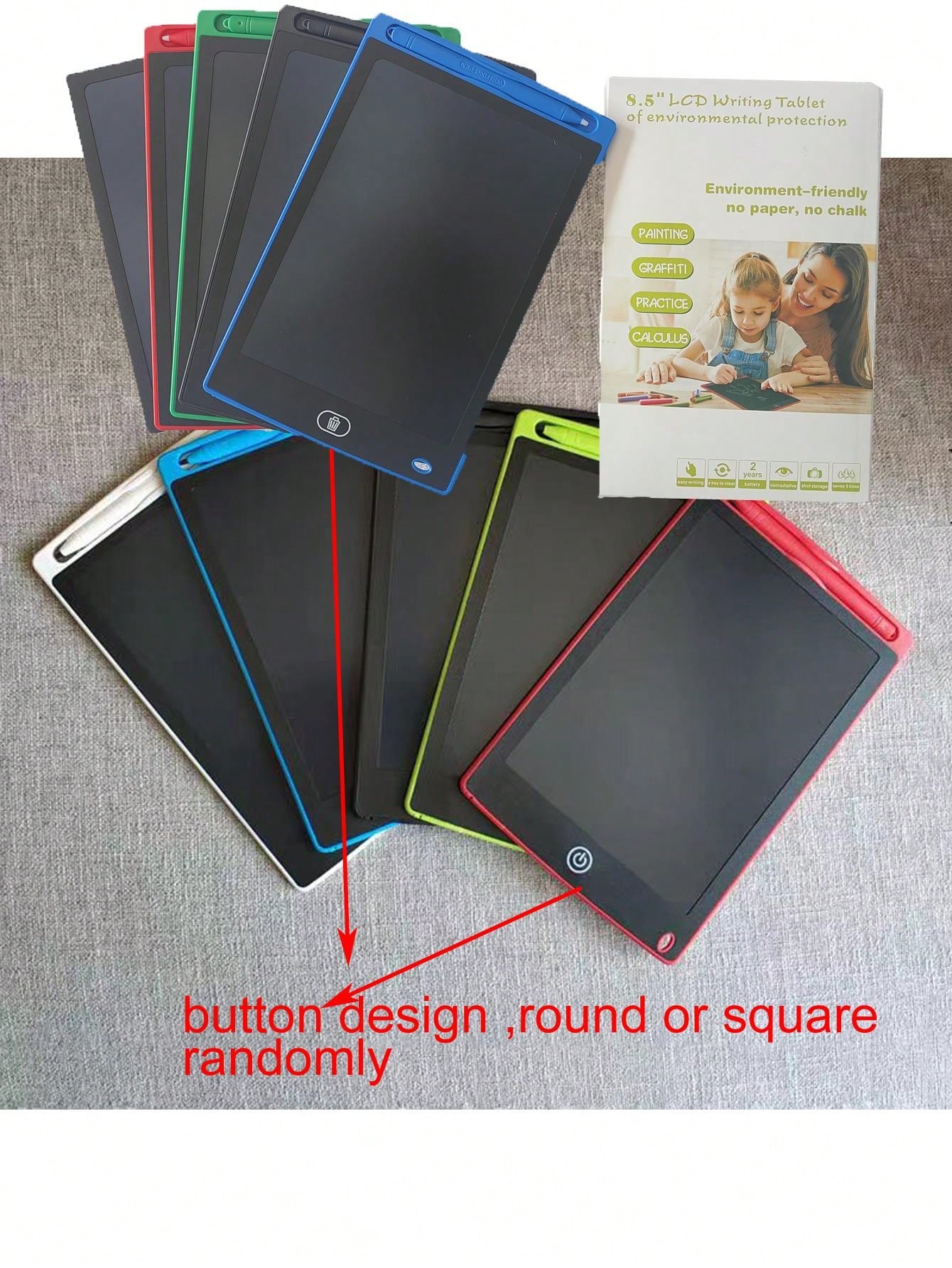 One Color Box Pack 8.5-Inch Monochrome LCD Writing Tablet, Suitable For ...