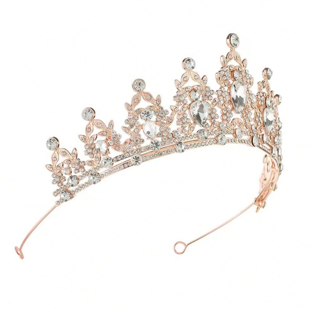 1pc Vintage Bride Crown With Rhinestones, Party Birthday Girl's ...