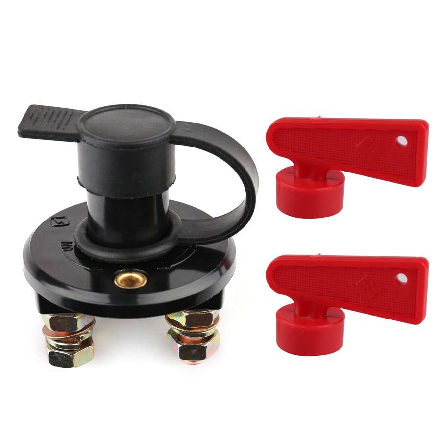 Battery Disconnect Switch with Keys, 12V-24V Battery Kill Switch for ...