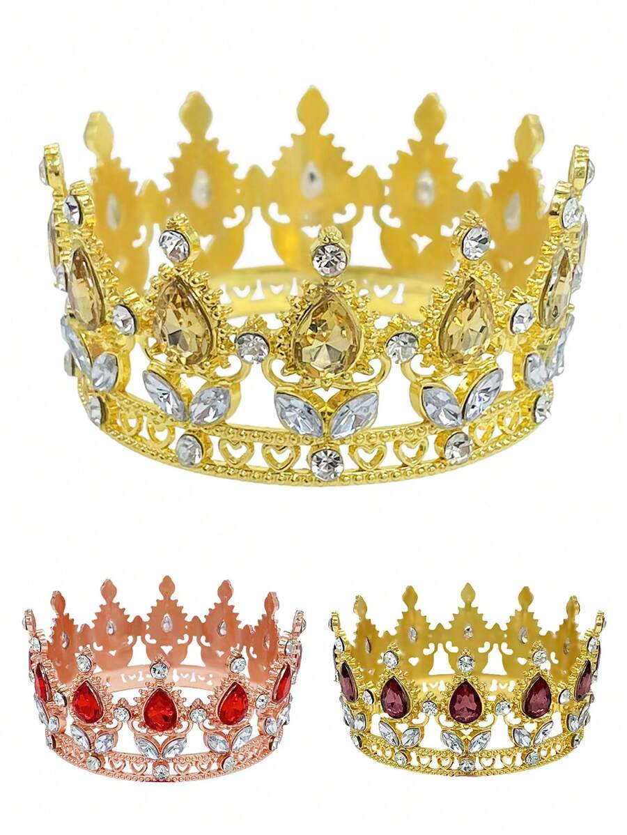 Multi-color Bridal Crown Headpiece For Prince, Royal King Beauty ...