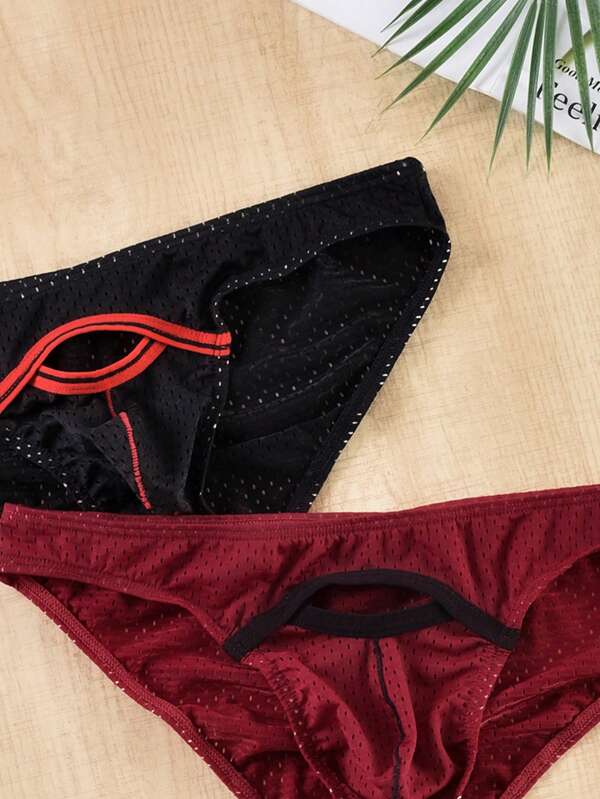3pcs/Set Sexy & See-Through Triangle Men'S Underwear | SHEIN USA