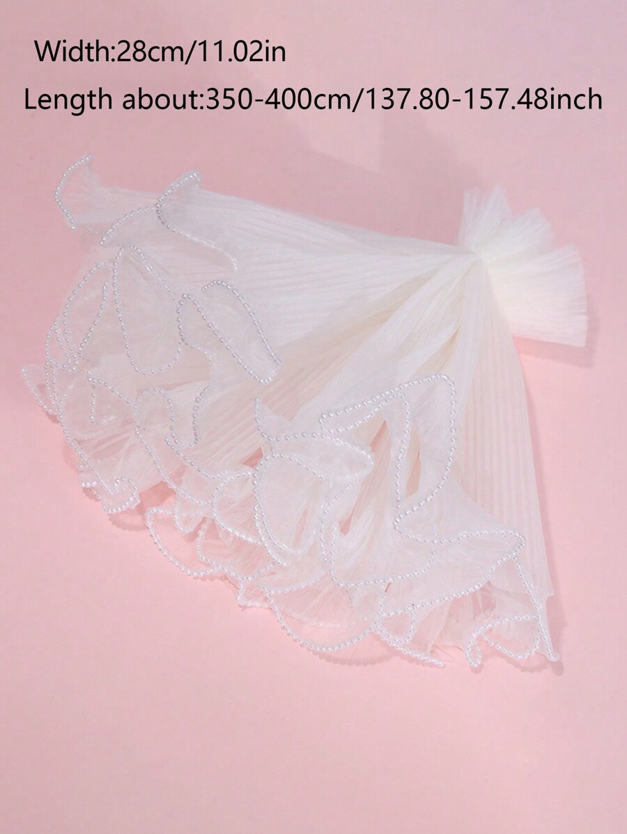 1pc Wave Gauze Flower Wrapping Paper, Pearl Mesh Ribbon, Rose Bouquet ...