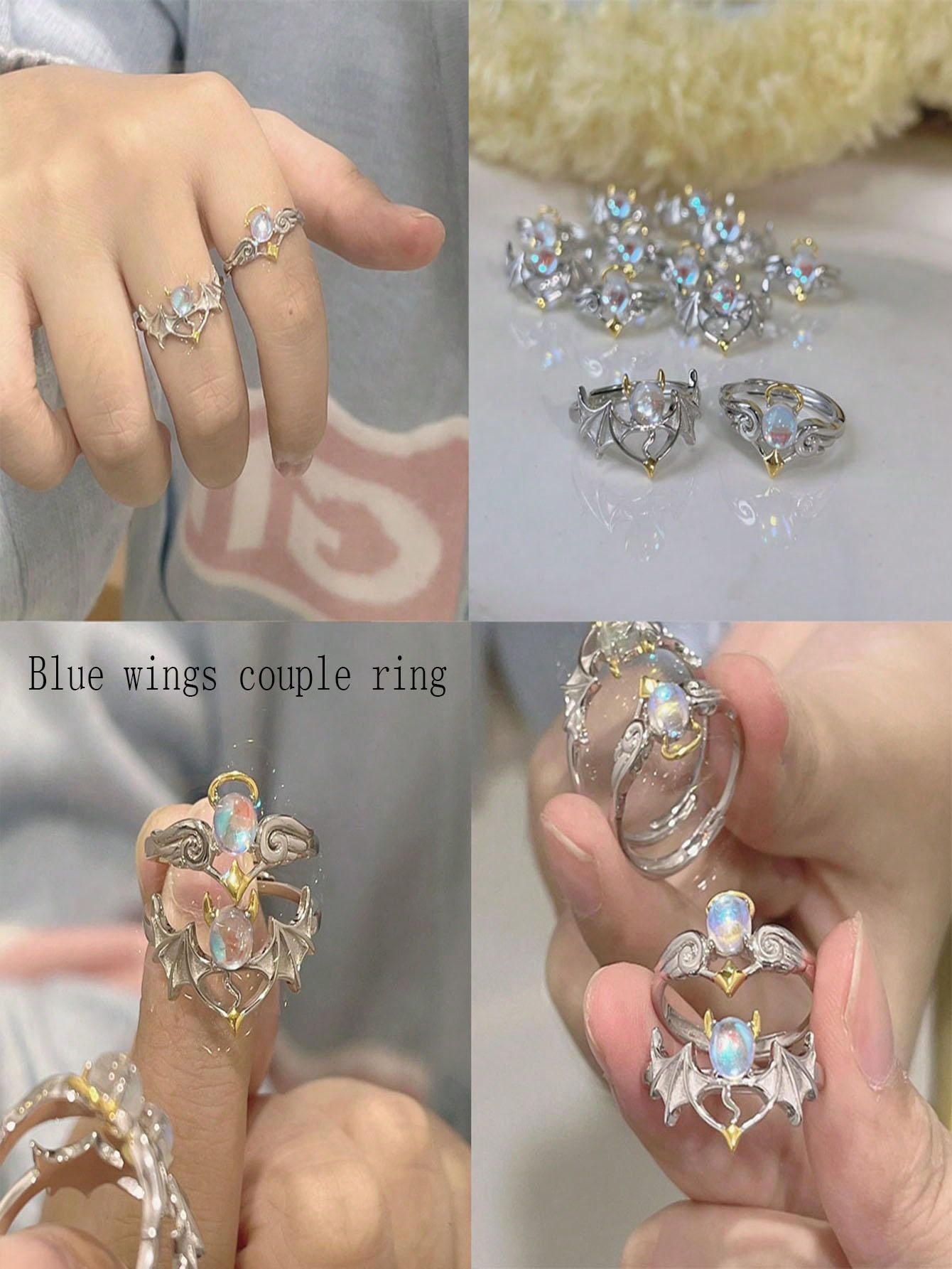 Couple Rings Set, Including Cz Meteor Shower Design Long Distance ...