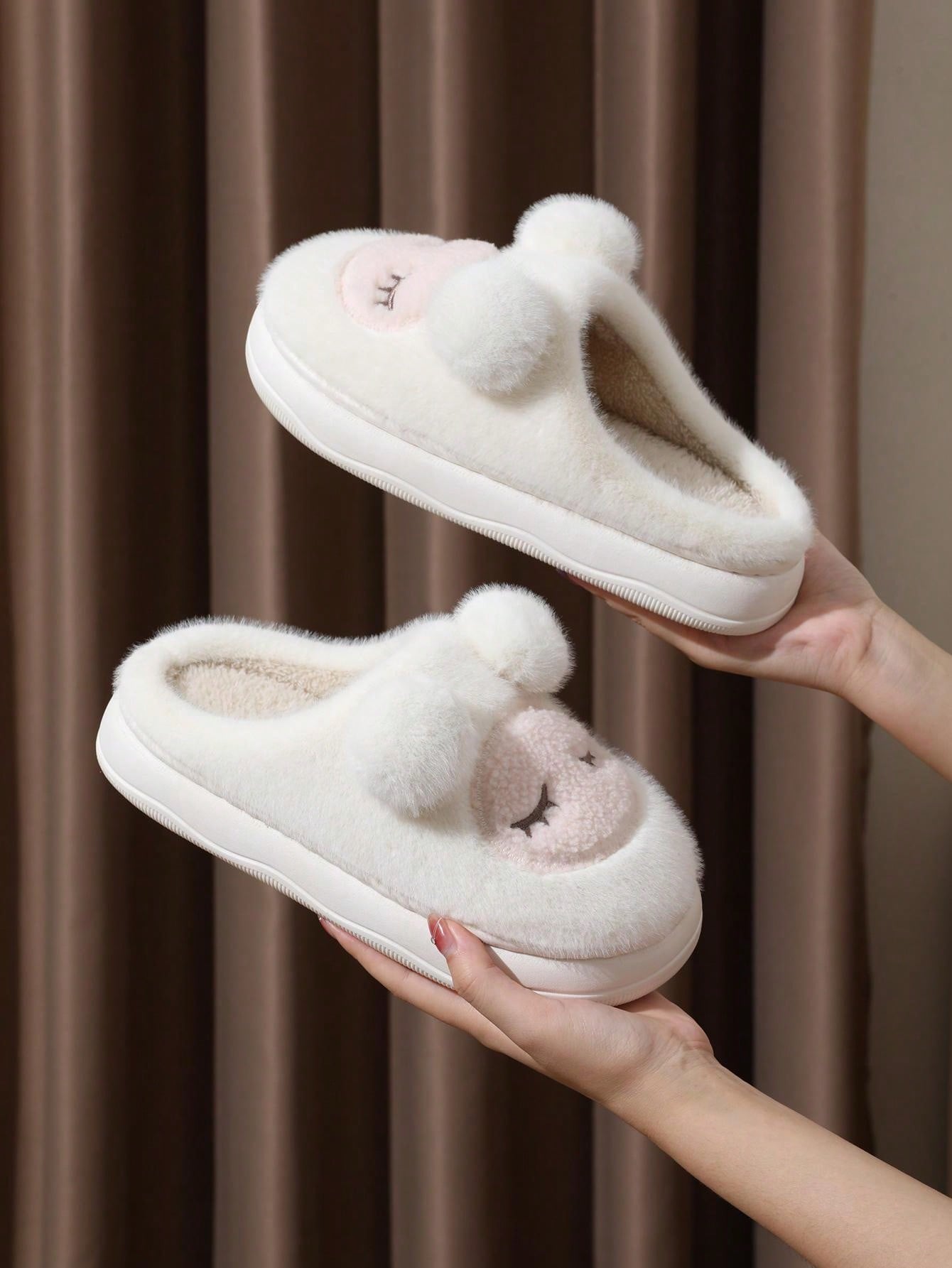 Women'S Winter Slippers 2024 New Style, Indoor Anti-Slip, Thick-Soled ...
