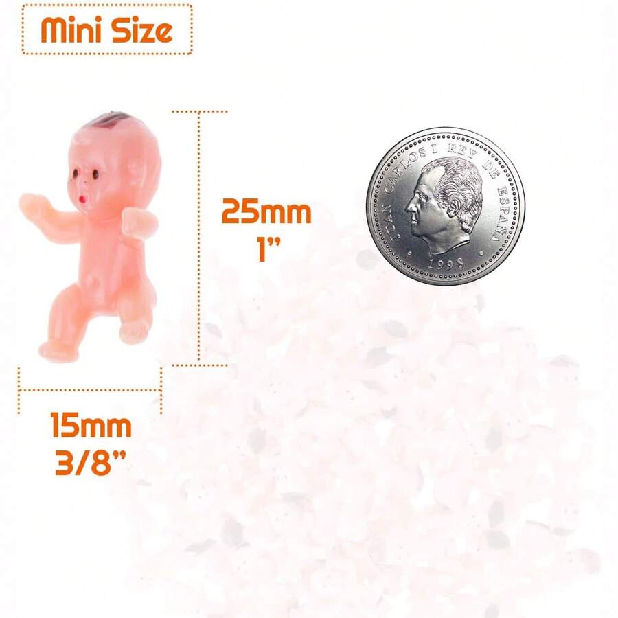 20pcs Mini Plastic Babies, Tiny Plastic Babies ,Small Baby King Cake ...