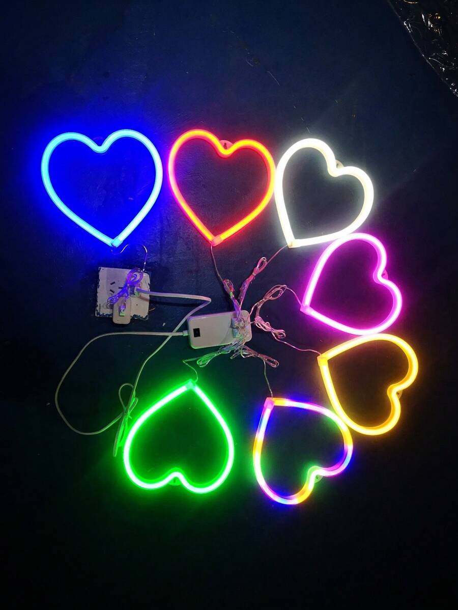 Heart Shaped Neon Light | SHEIN UK