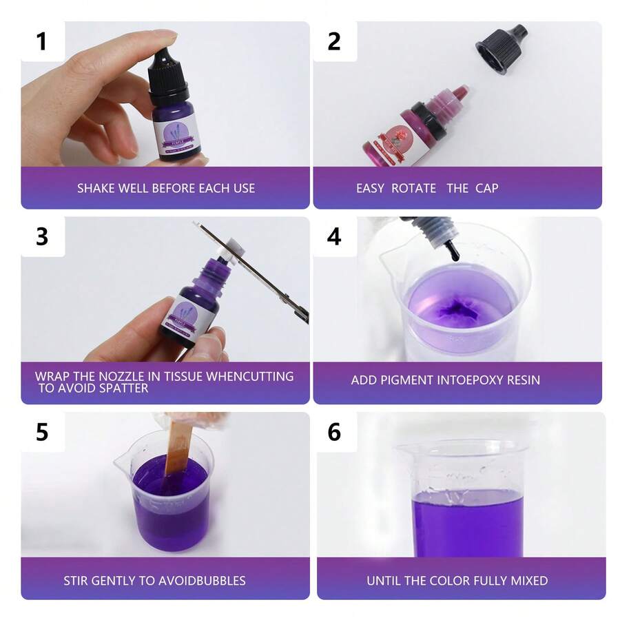 24 Colors Color Pigment Epoxy Resin Pigment - 24 Colors Liquid ...