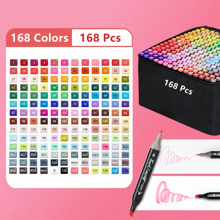 Art Markers 12/30/40/60/80/100/168 Colors Markers Pens Alcohol Felt Pen ...