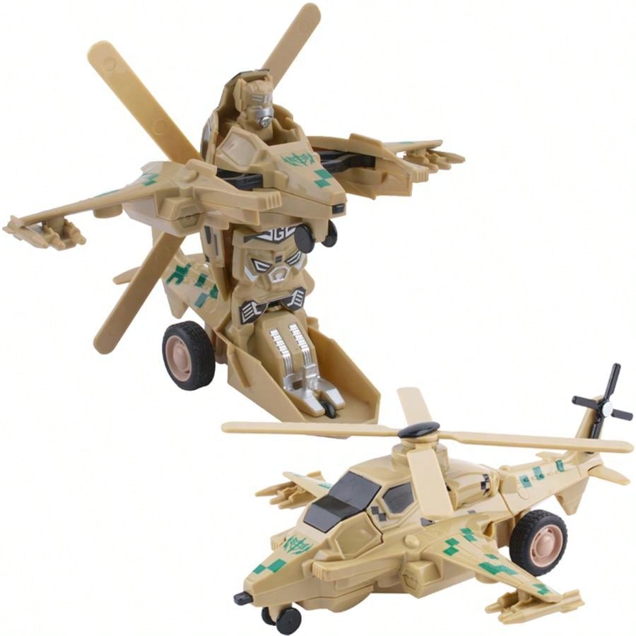 Transforming Robot War Vehicles: Armed Helicopter & Robot Car, Boys ...