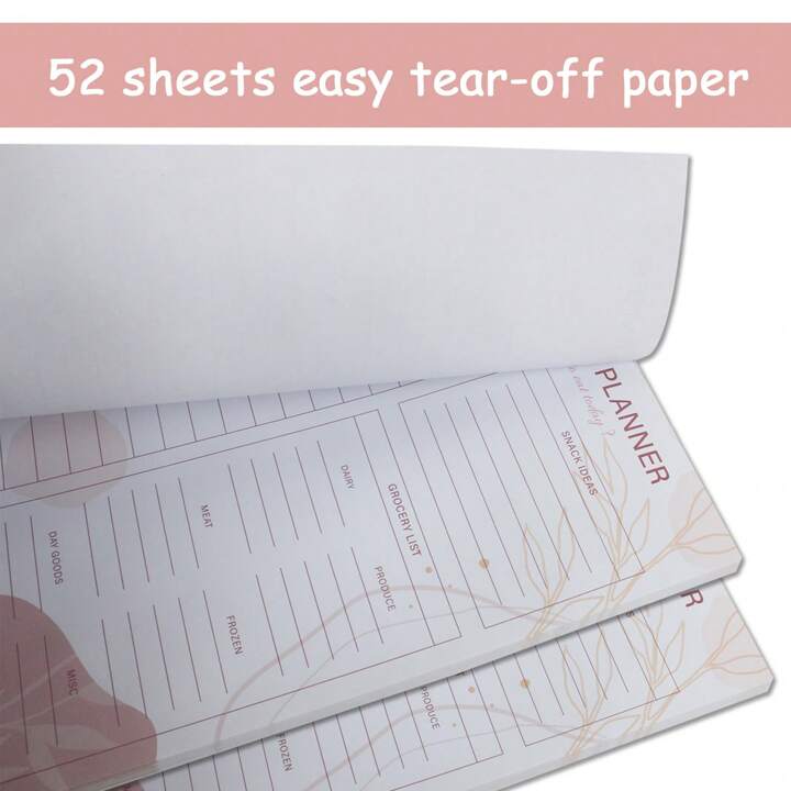 Weekly Meal Plan And Grocery List With Tear-Off Shopping List And ...