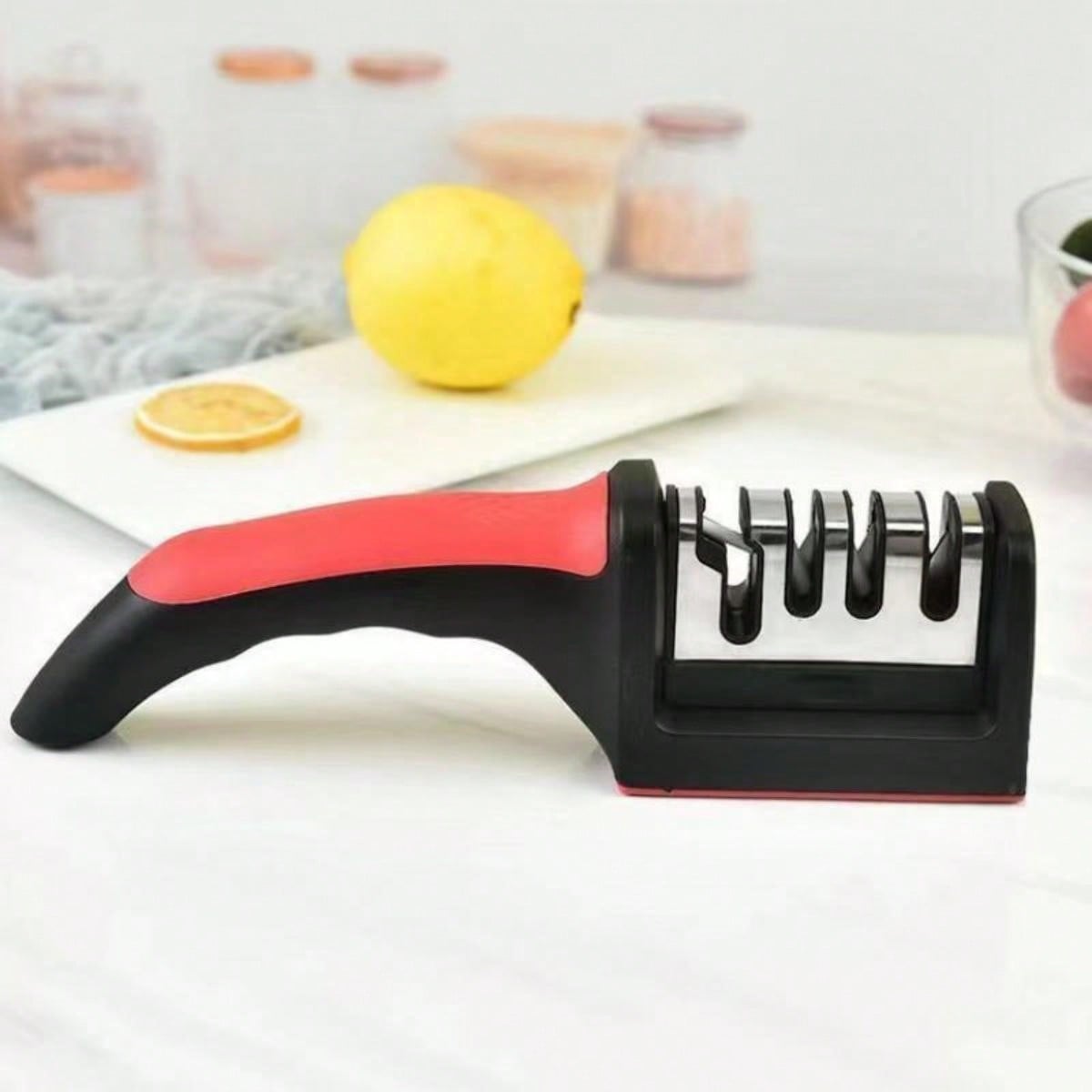 1pc Four-stage Kitchen Knife Sharpener, Multifunctional Handheld ...