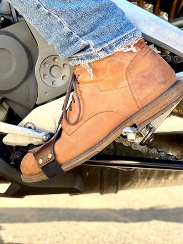 Motorcycle Shifter Shoe Protector Cover, Leather Boot Guards With ...