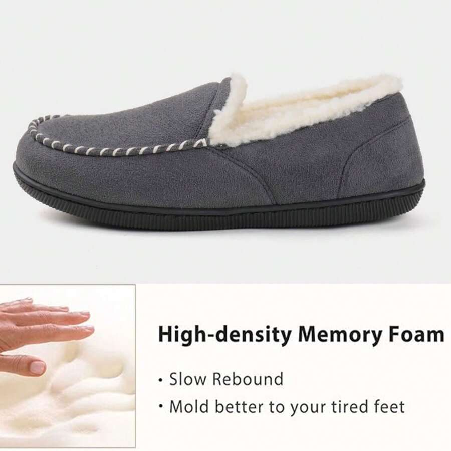 ULTRAIDEAS Women's Moccasin Slippers with Memory Foam, Ladies Warm ...