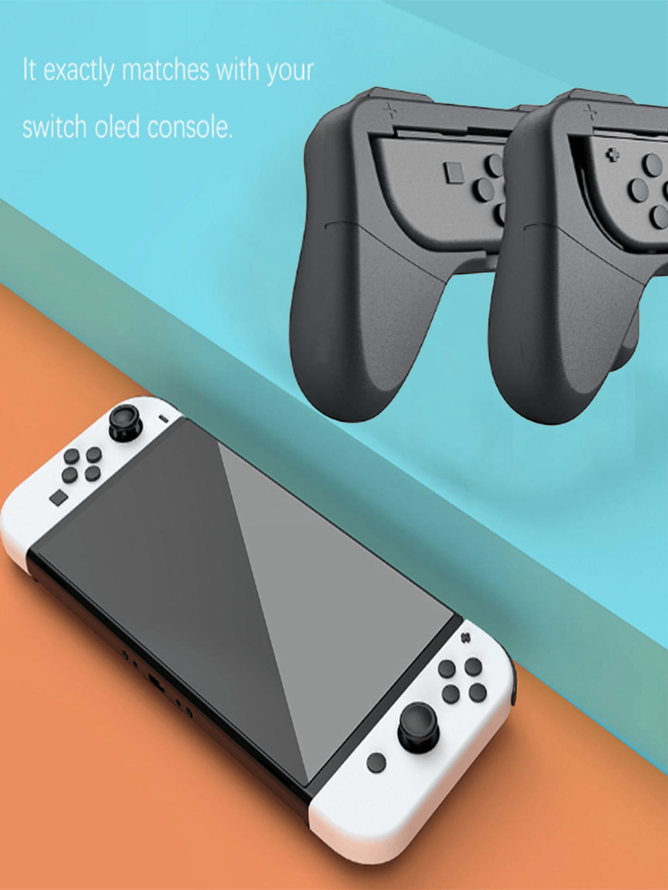 Black Gamepad Grip Handle For Switch Oled Joy-con Controller | SHEIN