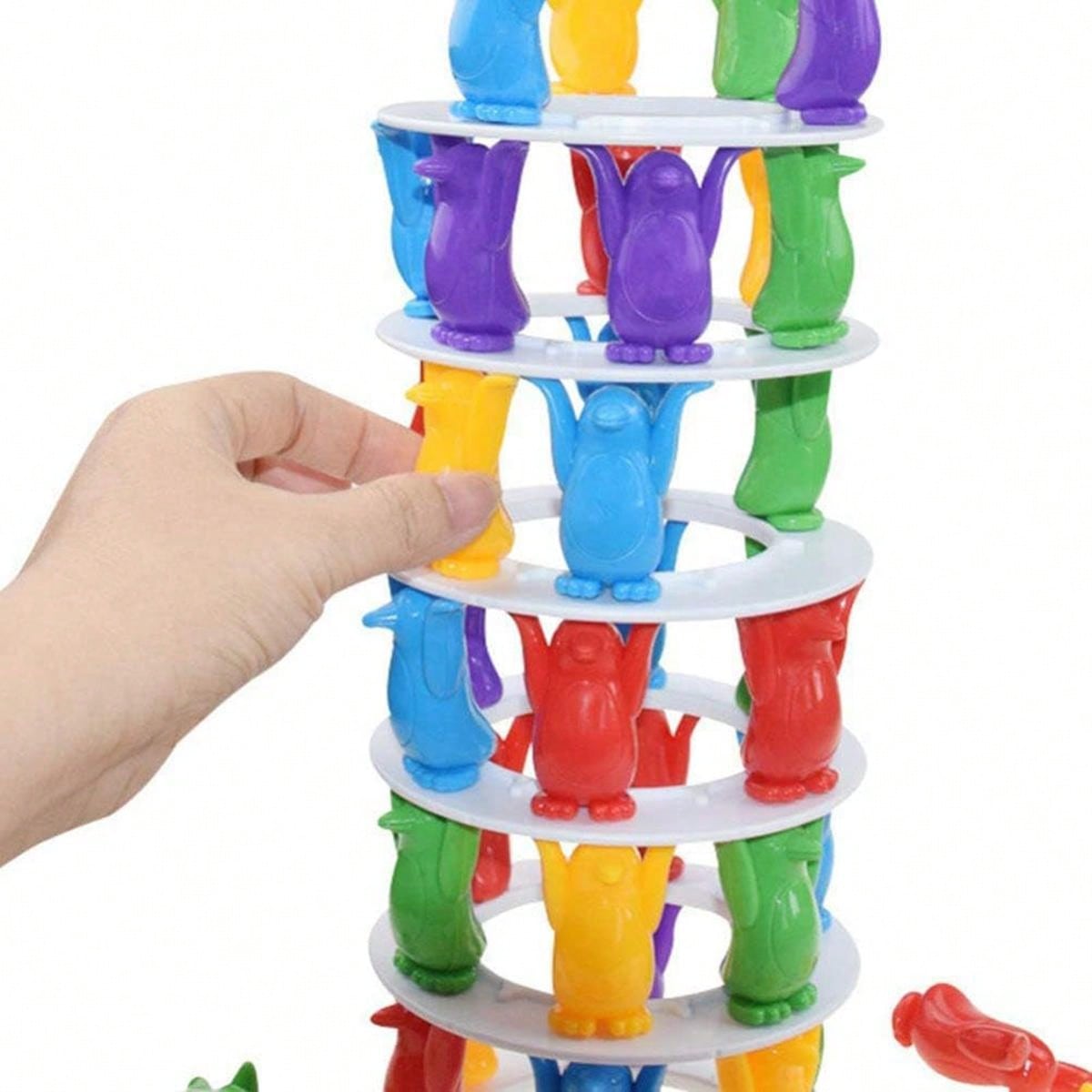 Educational Plaything Penguin Building Block Toy Penguin Stacking Tower ...