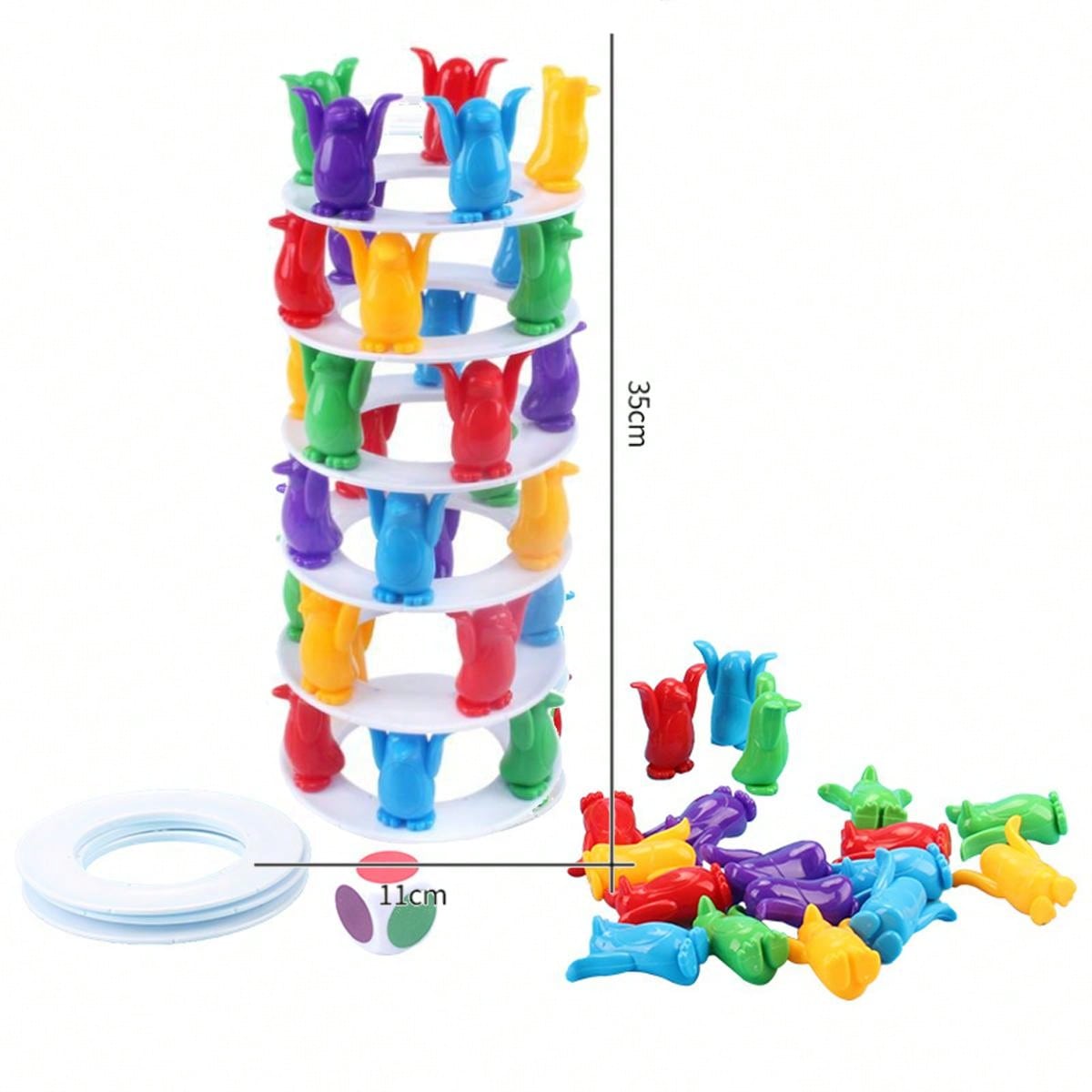 Educational Plaything Penguin Building Block Toy Penguin Stacking Tower ...