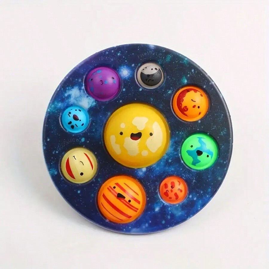 1pc Press Ball Bubble Joy Uv Print Squishy Sensory Toy Sky Starry Ball Plate(random Color ...