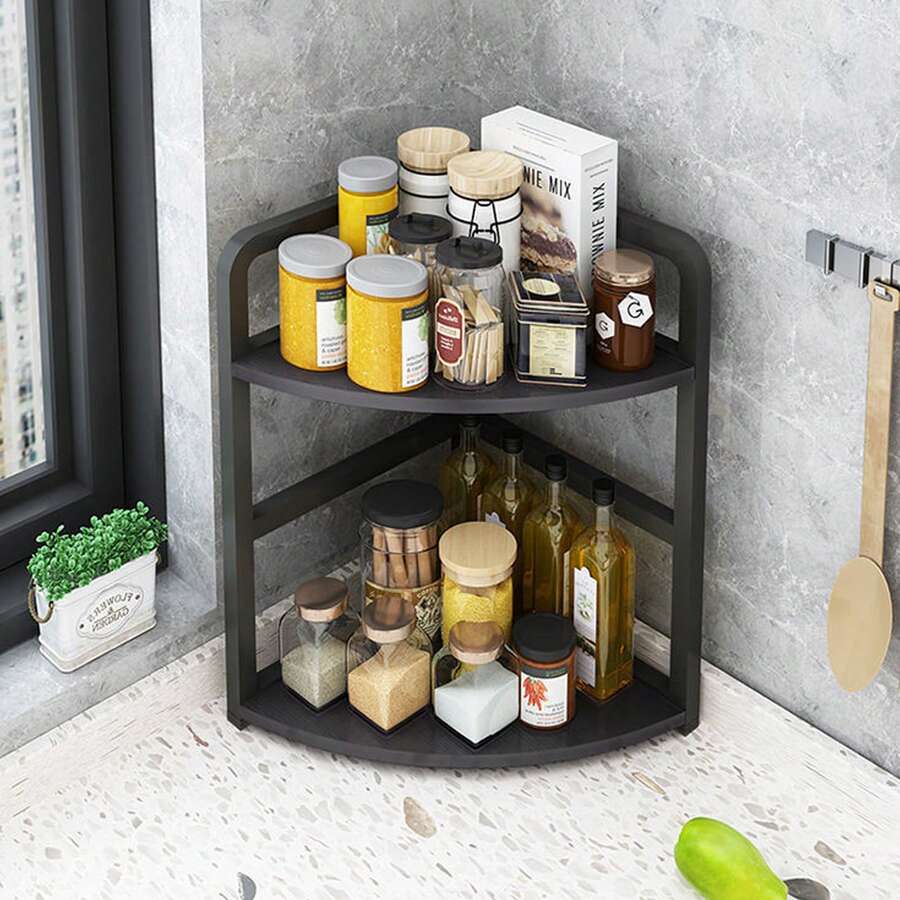 Stainless Steel Kitchen Counter Organizer Multilayer Spice Rack | SHEIN USA