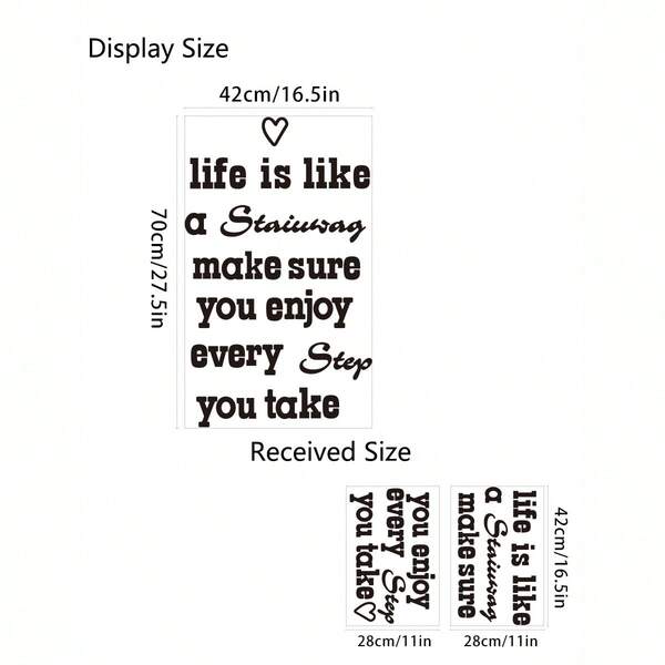 Inspirational Quotes Stair Riser Decals, Stair Stickers, Wall Decals ...