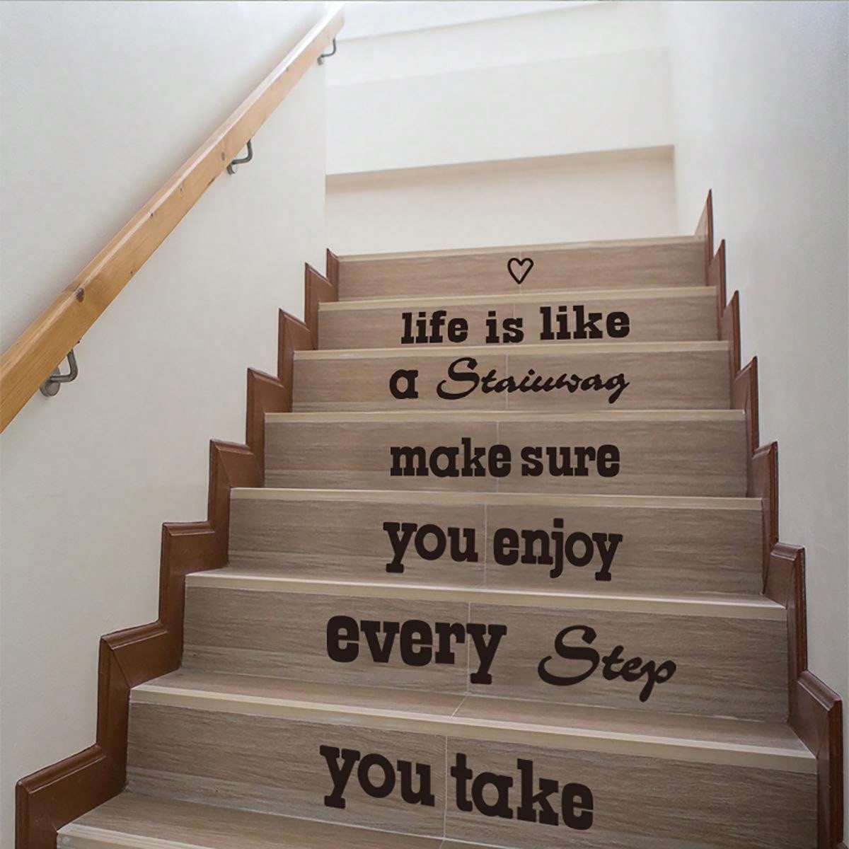 Inspirational Quotes Stair Riser Decals, Stair Stickers, Wall Decals ...