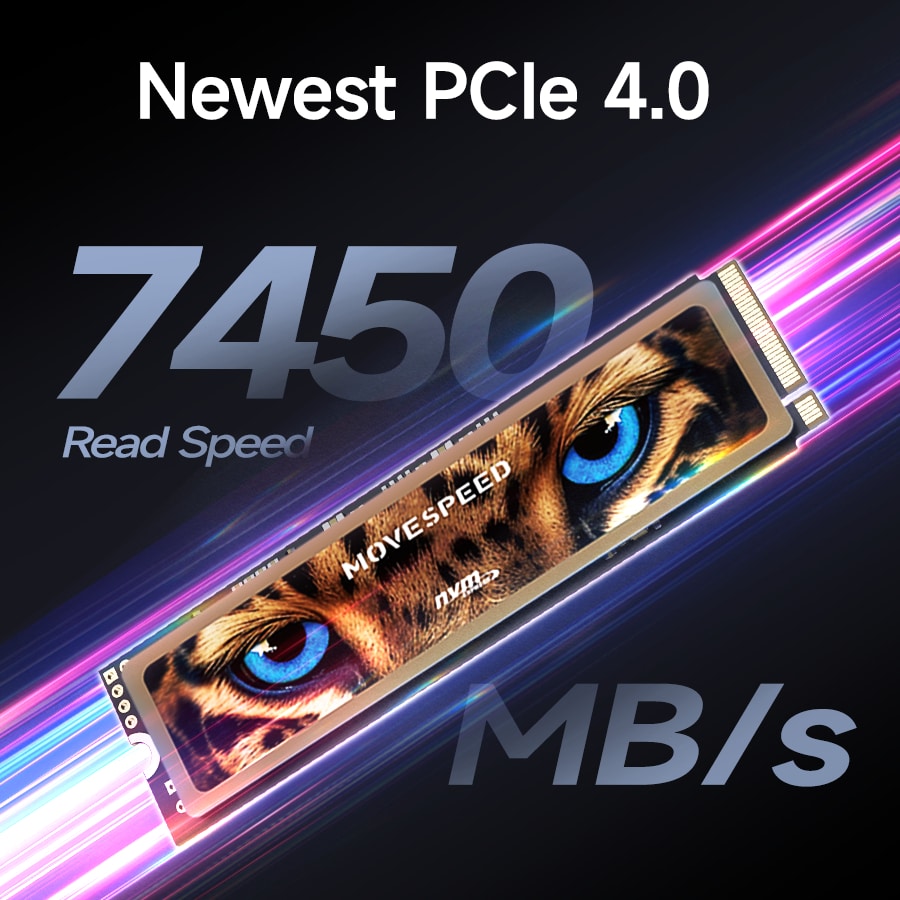 MOVESPEED SSD NVMe M2 2280 With DRAM Cache 4TB 2TB 1TB 7450MB/S Solid ...