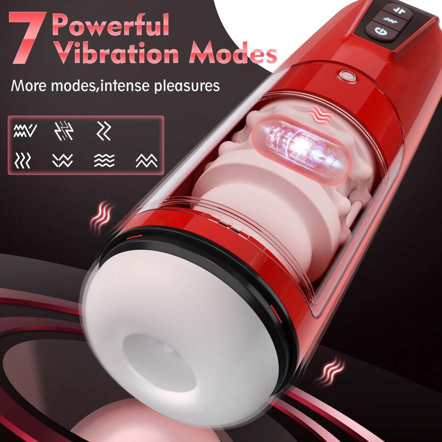 Automatic Male Masturbators - Male Masturbator with 7 Thrusting & Vibrating Modes, Waterproof ...