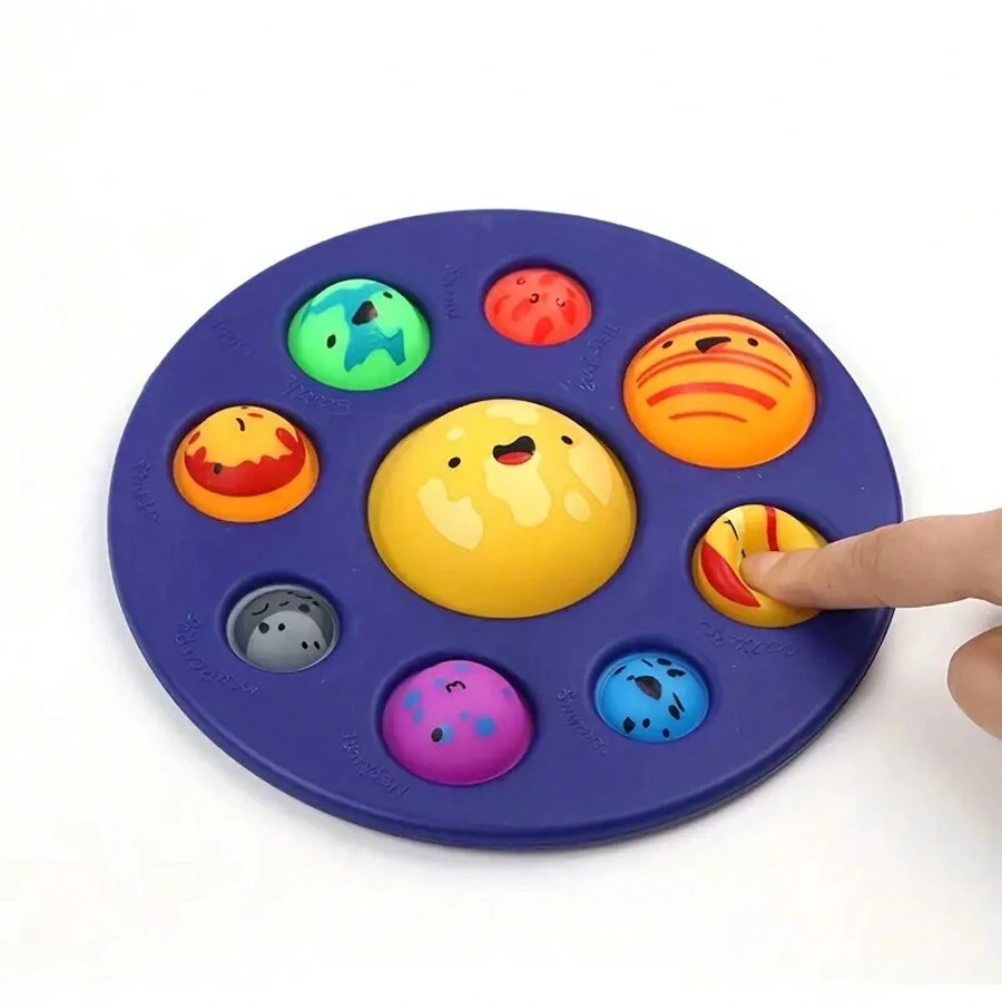 1pc Press Ball Bubble Joy Uv Print Squishy Sensory Toy Sky Starry Ball Plate(random Color ...