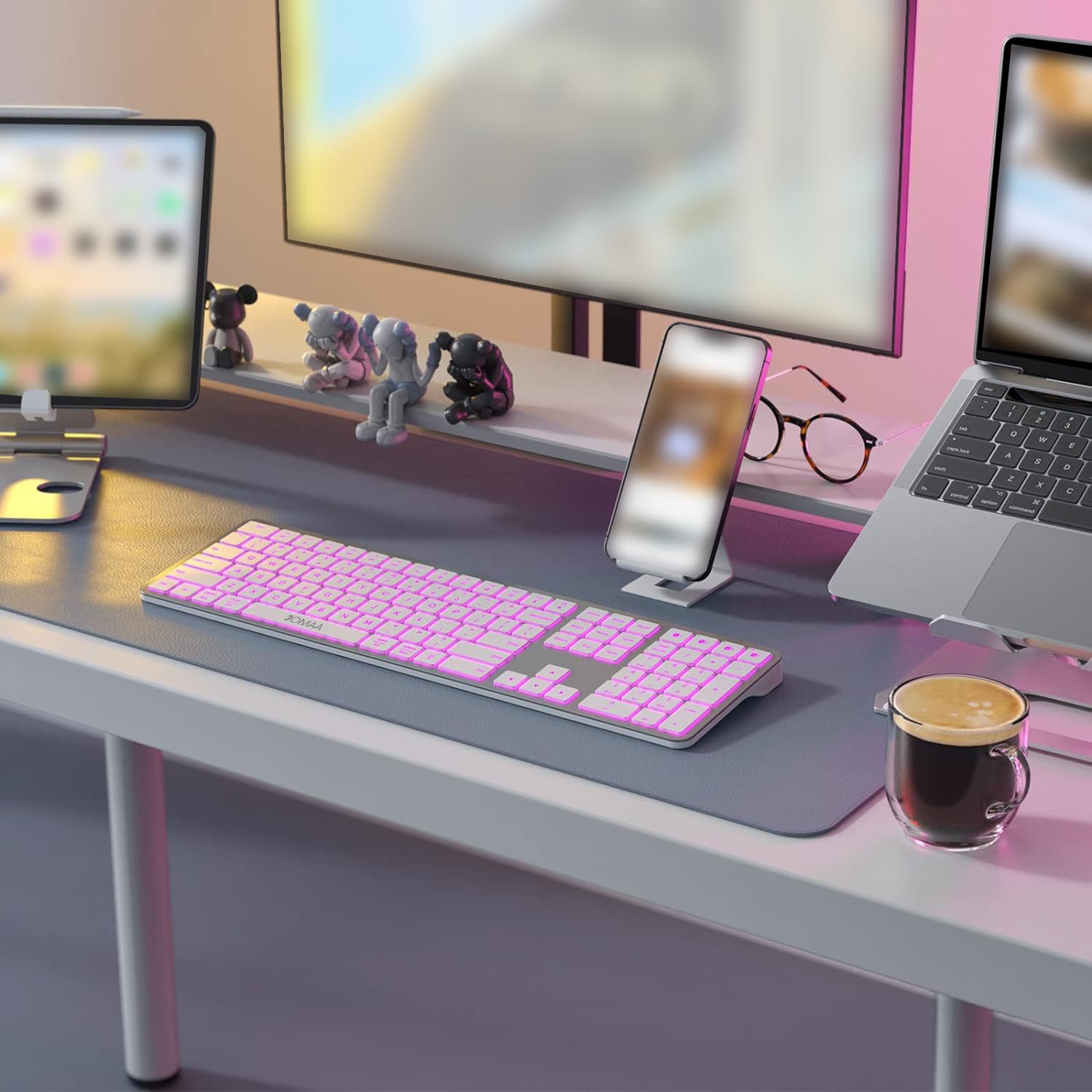 JOMAA JOMAA Ergonomic Bluetooth5.0 Connection Wireless Keyboard 7 ...