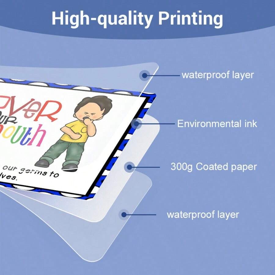 9 Pcs A4 20 Classroom Rules Charts, Classroom Rules Poster Preschool ...