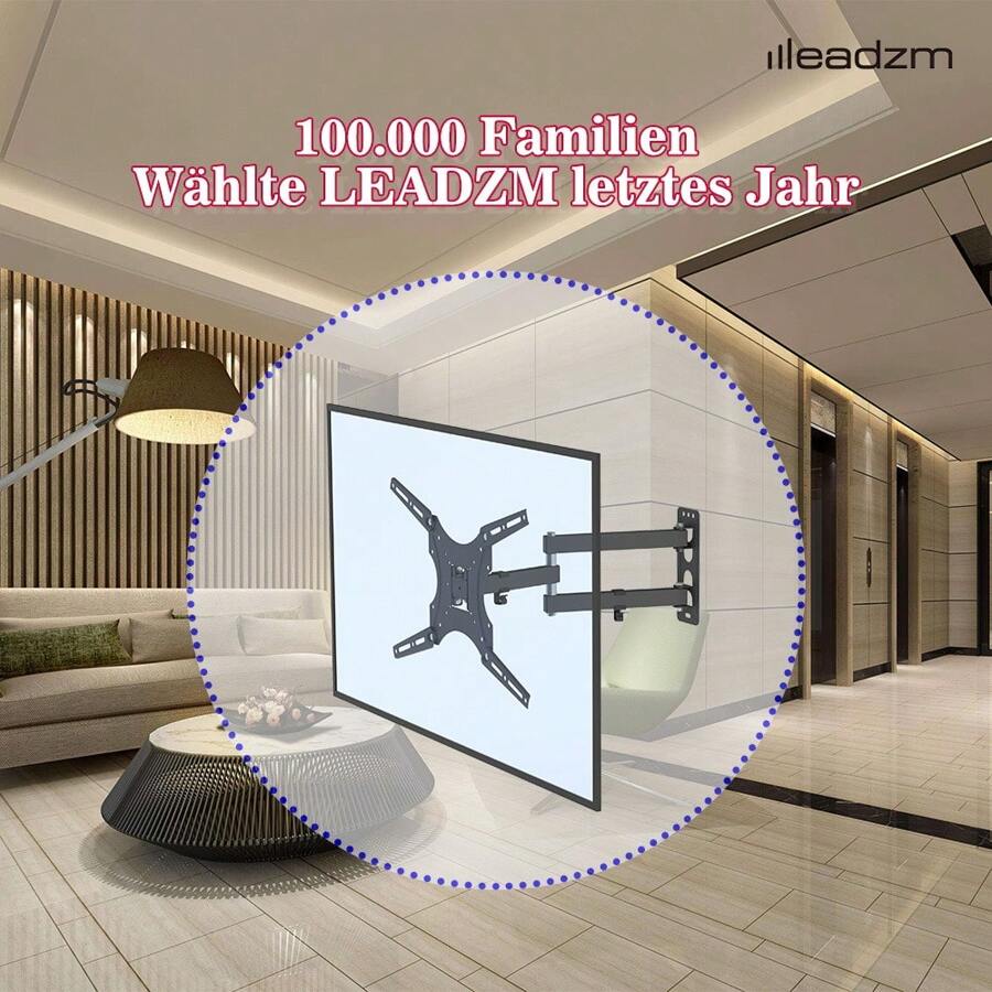 ITopRoad 26-55" Adjustable Wall Mount Bracket Rotatable TV Stand TMX400 ...