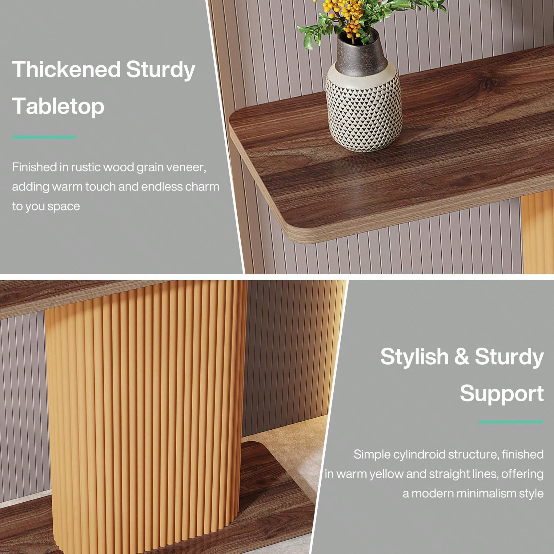 Tribesigns Modern Console Table, 42.5 Inches Entryway Table, Wood ...