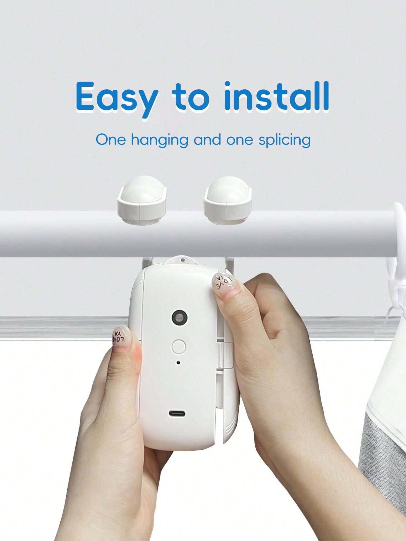2 PCS Automatic Curtain Opener, Smart Curtain Robot, WiFi Tuya APP ...