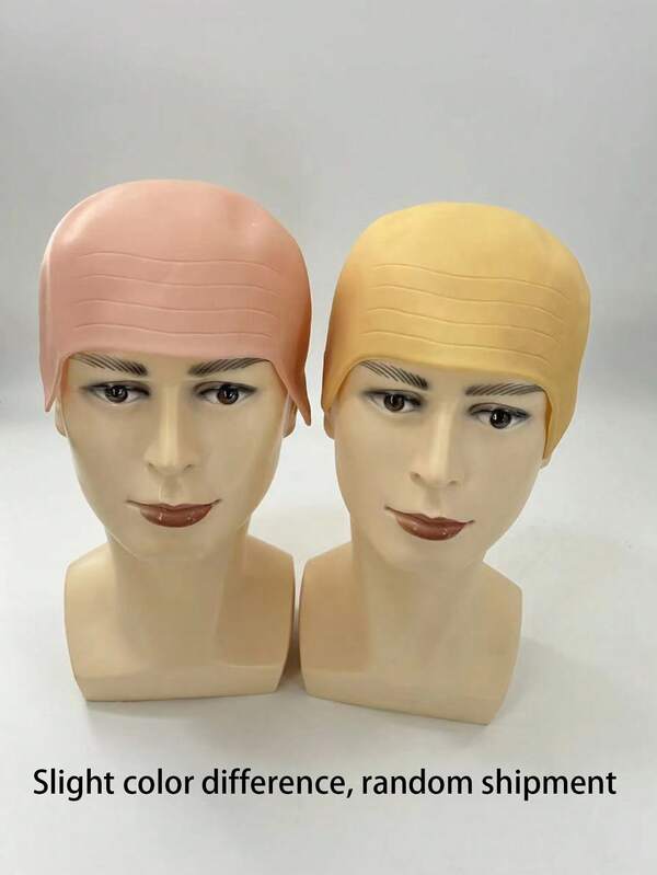 1pc Flesh-colored Silicone Bald Head Scalp Decor For Cos Photography ...
