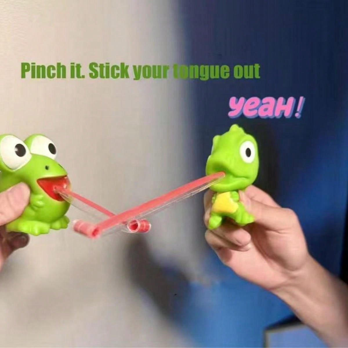 Frog/Dinosaur Fun Creative Toy, Tongue Curl Retractable, Stress Relief ...