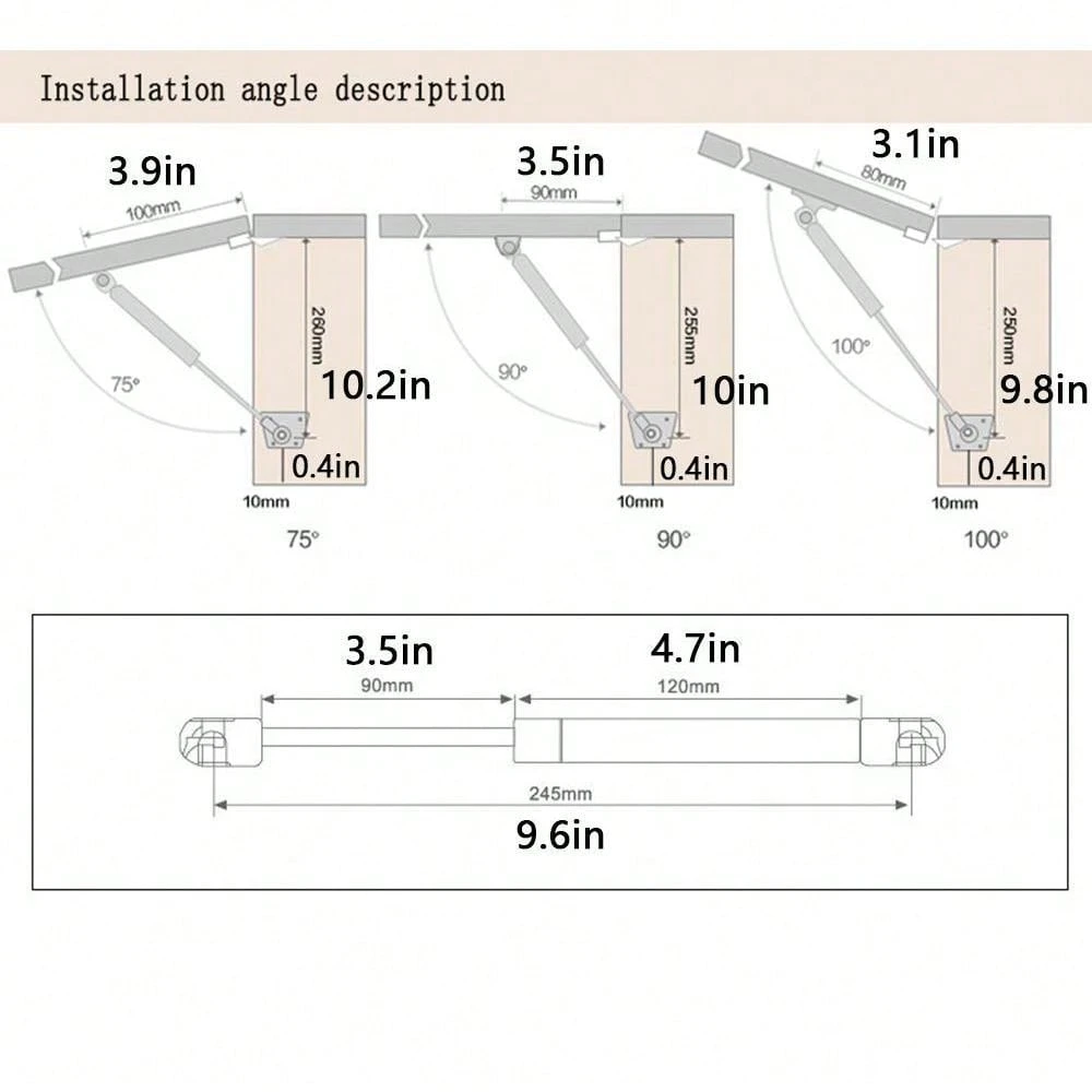 Cabinet Furniture Pneumatic Upward Opening Hydraulic Support Rod, Gas ...