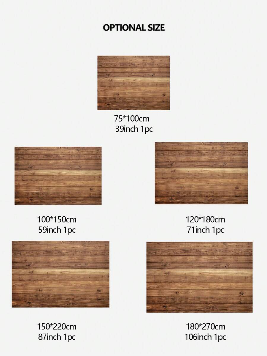 1pc Simulated Wood Grain Photography Backdrop, Wooden Plank Texture ...