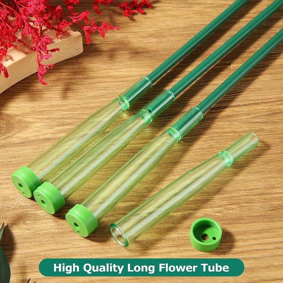 10/50 Pcs Floral Water Tubes Green Floral Tubes Plastic Flower Tubes ...
