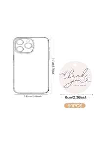 50pcs/set Paper Gift Wrap Tag, Slogan Graphic Gift Label For Party ...