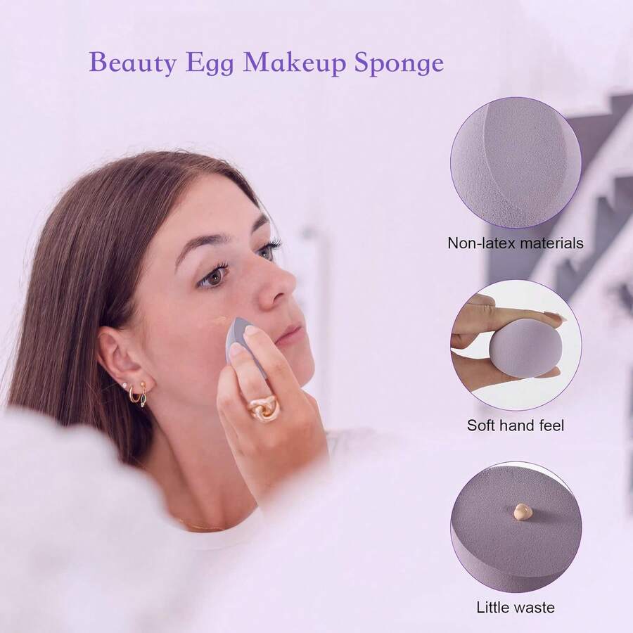 4pcs Makeup Sponge Beauty Egg Set - Makeup Sponge For Foundation ...