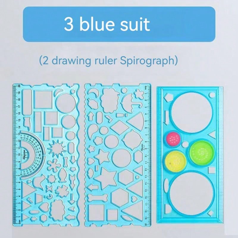 3pcs Multi-function Drawing Tool Set, Including Golden Compass ...