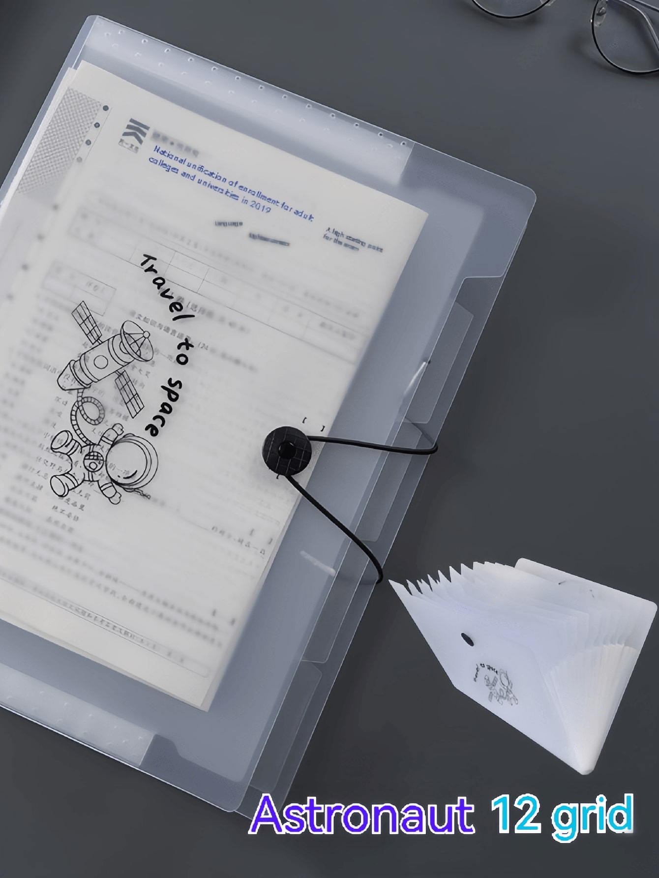 A4 File Folder Korean Style Accordion Organizer Exam Paper Storage Bag Multi Layer Subject