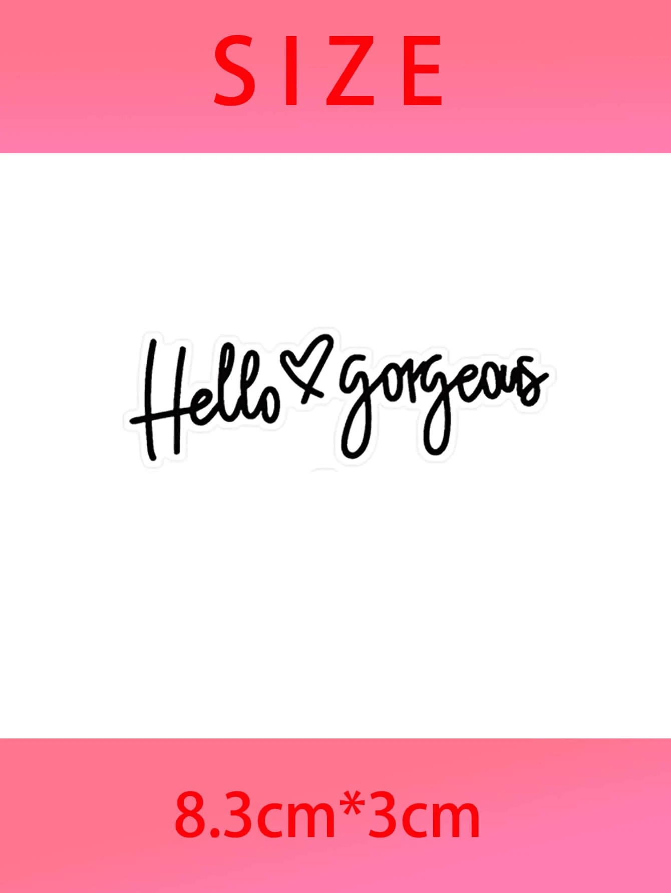 1pc Black 'Hello Gorgeous' Car Sticker, 20cm PVC, Universal Fit for ...