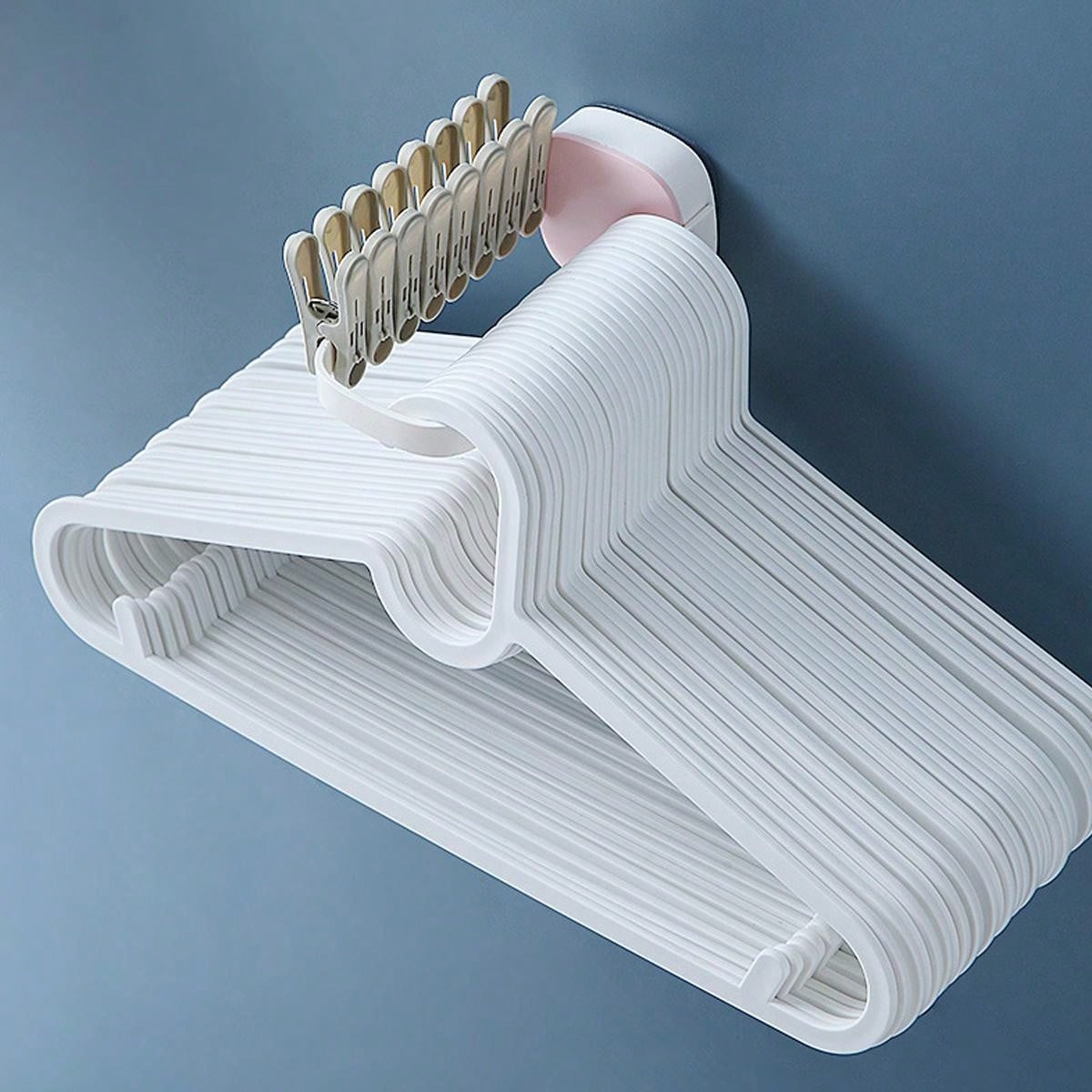 Foldable Hanger Storage Organizer For Bathroom, Balcony, Wall-mounted ...