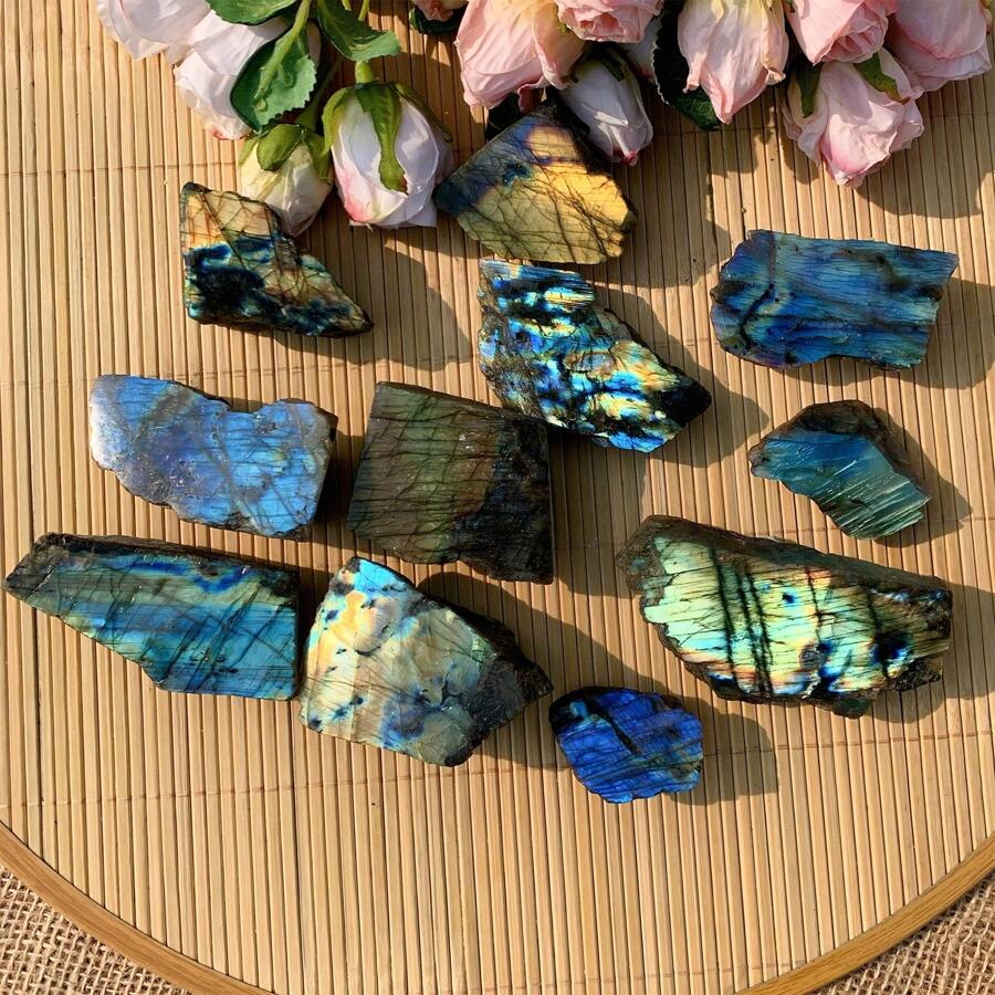 Labradorite Slab, Natural Polished Stone Slice for Healing and ...