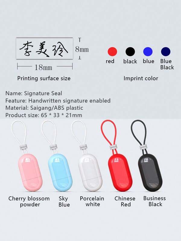 1pc Handwritten Signature Seal Engraving Seal Private Seal Automatic ...