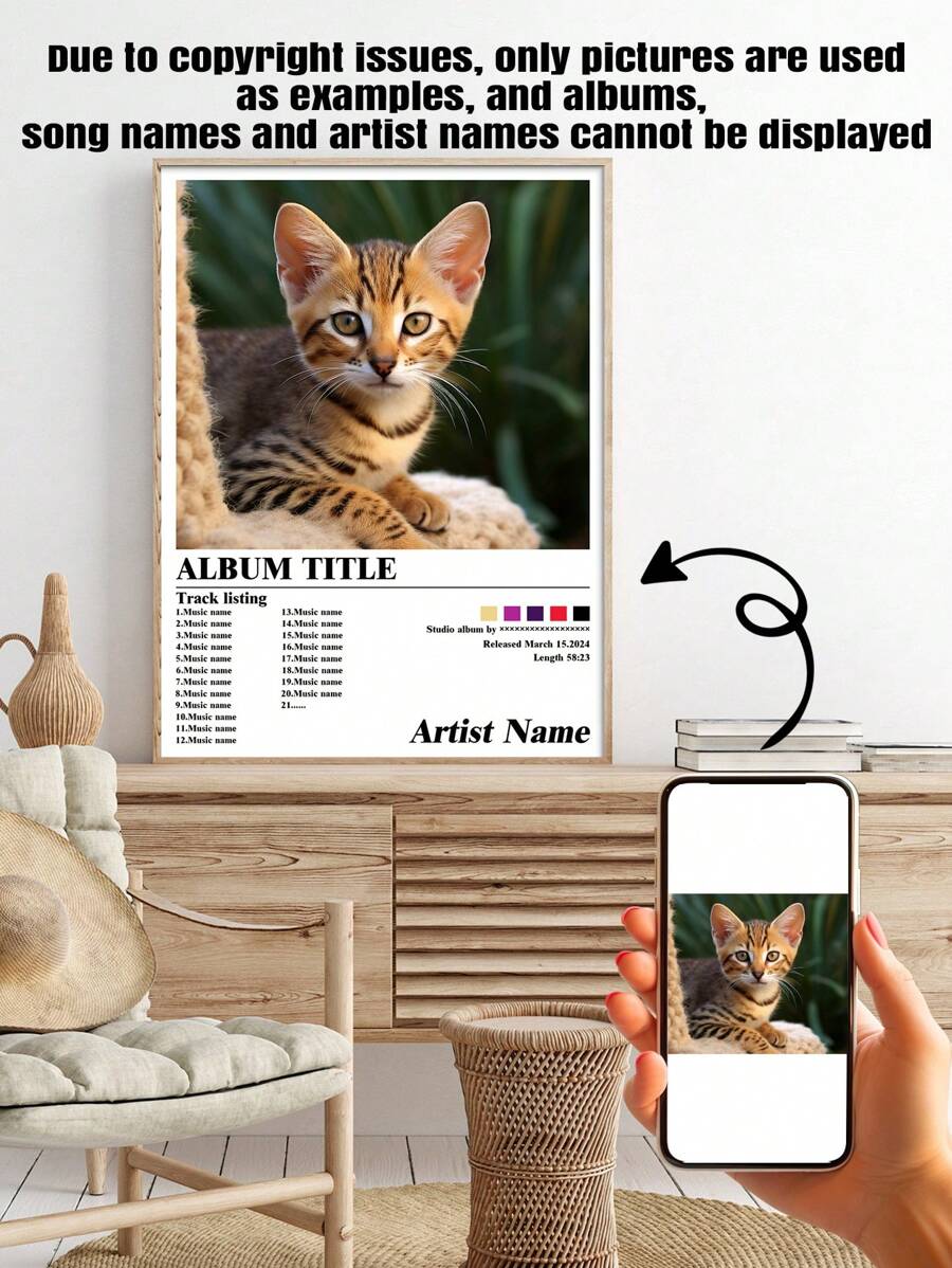 1PC Custom Album Poster | Minimalist Album Cover Poster , Music Print ...