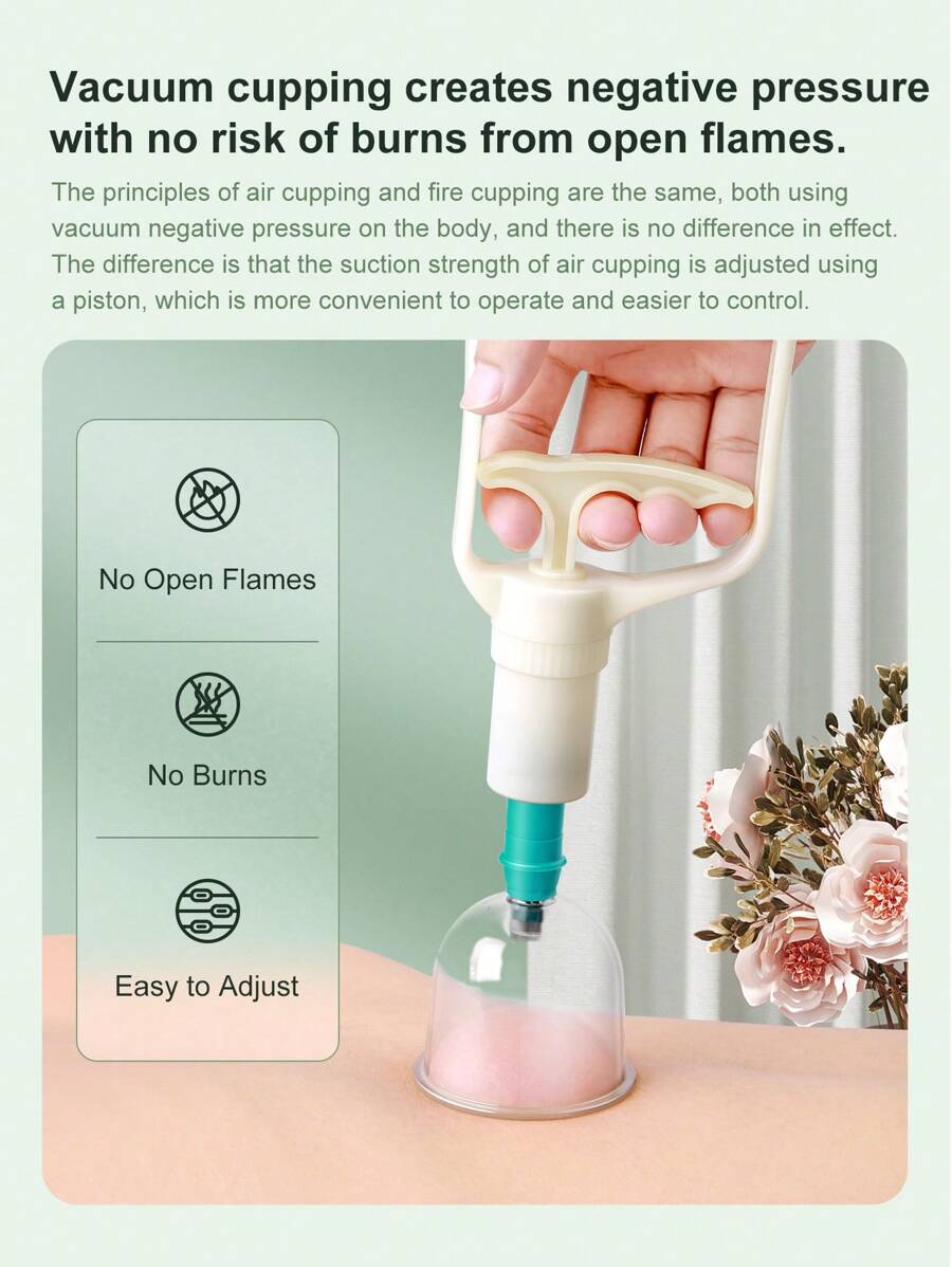 Cofoe Kit de succión por ventosas de vacío, herramienta de acupuntura y acupresión con imán para ...