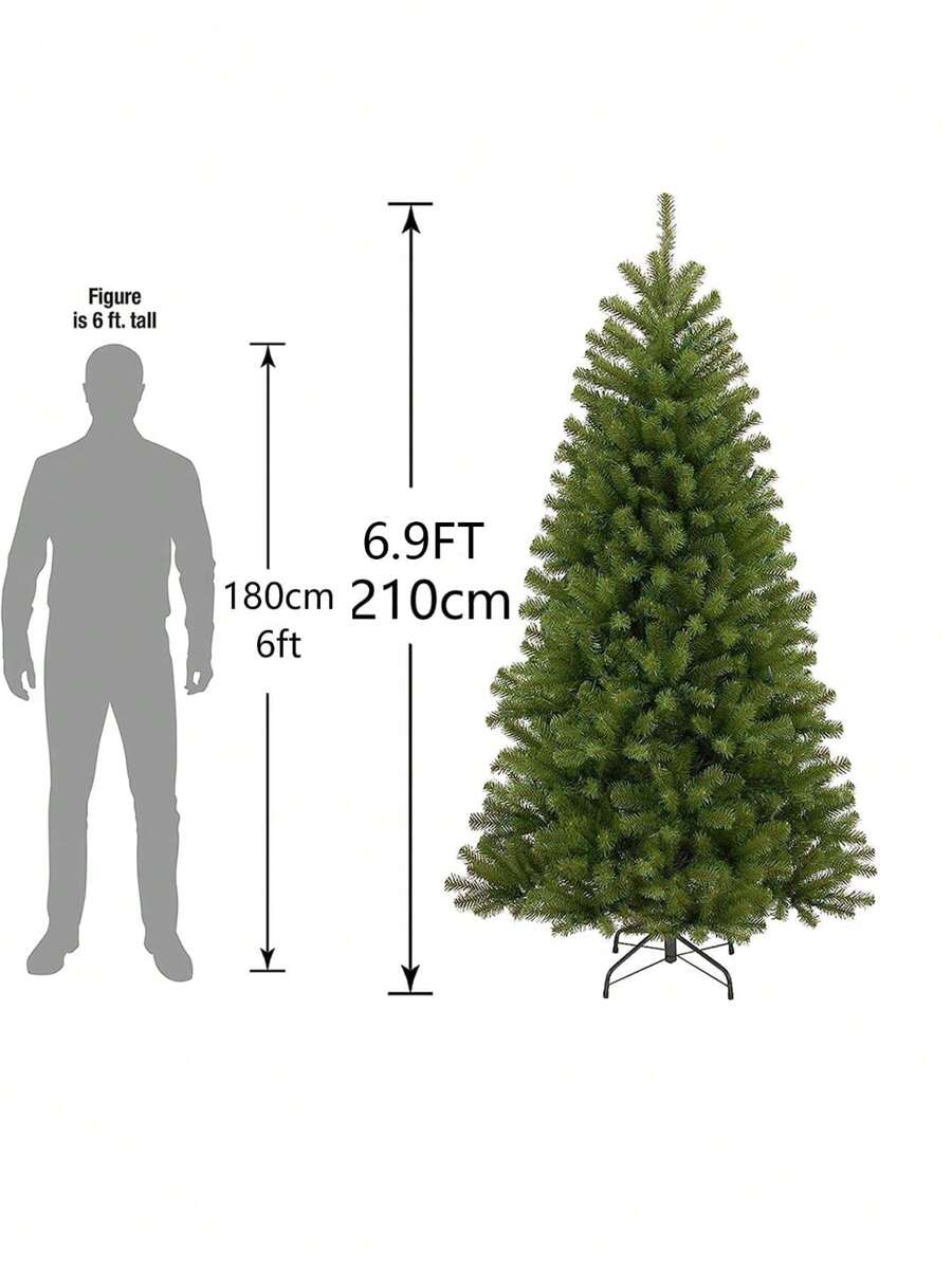 6.9ft Pre-Lit Snow Flocked Artificial Christmas Pine Tree with ELD ...